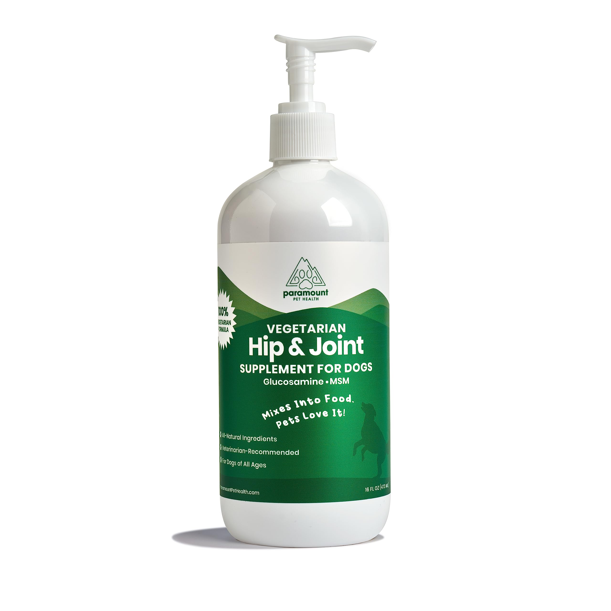 Vegetarian Glucosamine for Dogs - Vegetarian Glucosamine Without Shellfish - Msm Supplement for Pain - Vet Recommended Glucosamine Vegetarian - Arthritis Medicine & Glucosamine with Msm (16 oz)