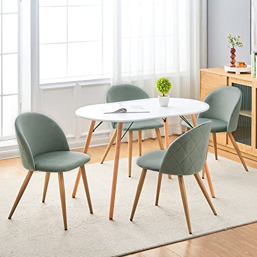Homy Casa 47.2'' Kitchen Dining Table Minimalist Style Dining Table for Small Spaces Dining Livint Room Cafe, Simple Dinner Table in White, ONLY Table Included