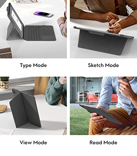 CHESONA Magnetic Detachable iPad Pro 12.9-inch (6th gen - 2022) Keyboard Case, Multi-Touch Trackpad, 7-Color Backlit, Magnetic Bluetooth Keyboard with Kickstand for iPad Pro 12.9 6th/5th/4th/3rd Gen