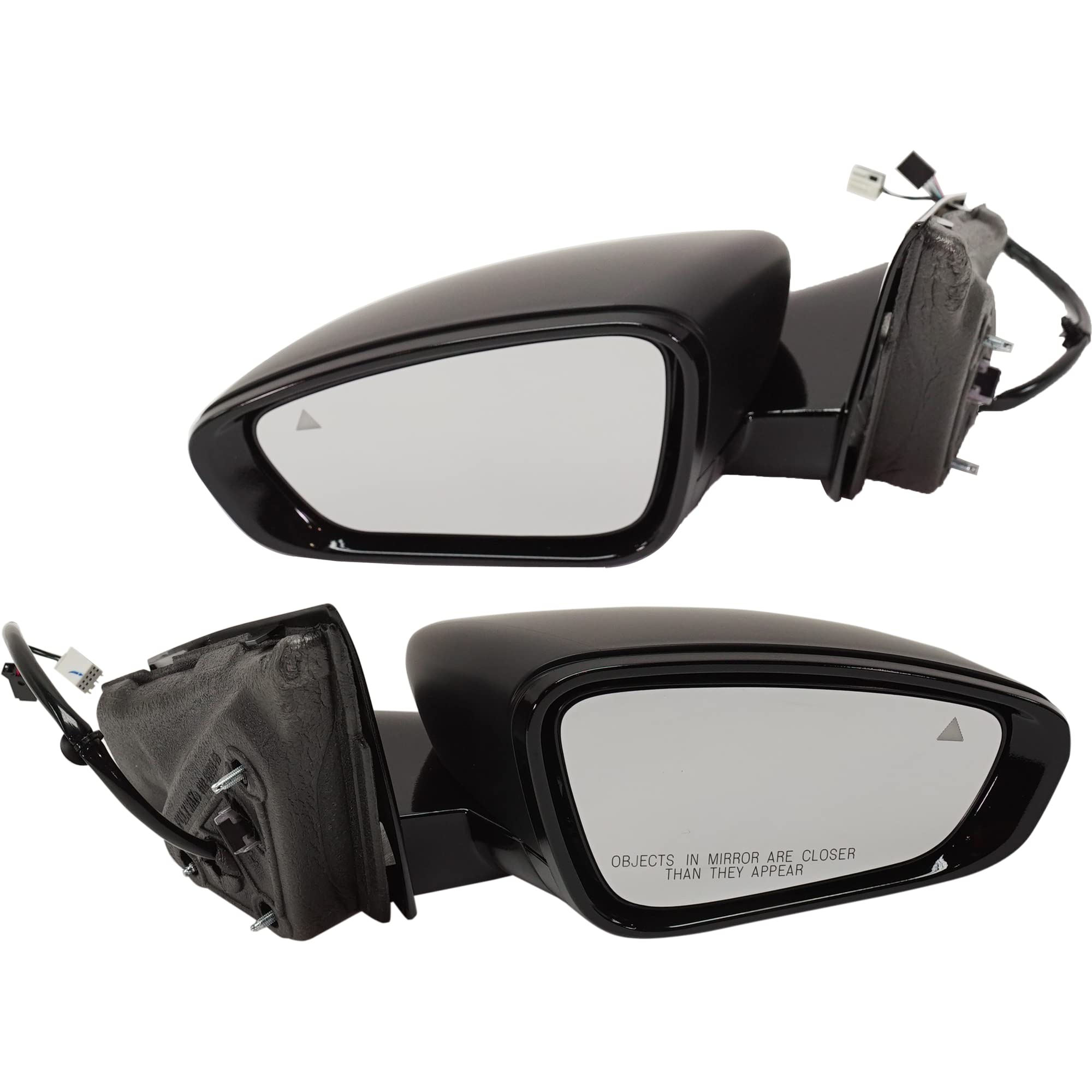 Kool Vue Driver & Passenger Side Power Heated Mirrors for Chrysler 200 2015-2017 With Blind Spot Monitor; Without Signal Light, Memory, Puddle Lamp & Auto-Dimming Paintable