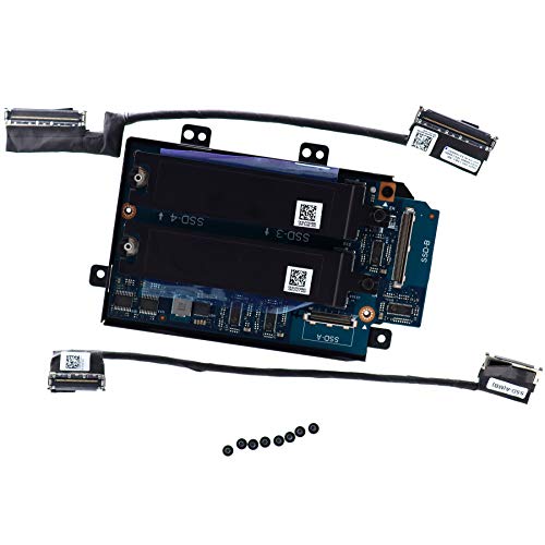 Deal4GO SATA Interposer Board D3P25 LS-J106P to NVMe M.2 SSD Hard Drive SSD-3 & SSD-4 w/ 2.5" HDD Bracket R24Y6 for Dell Alienware Area-51m R2