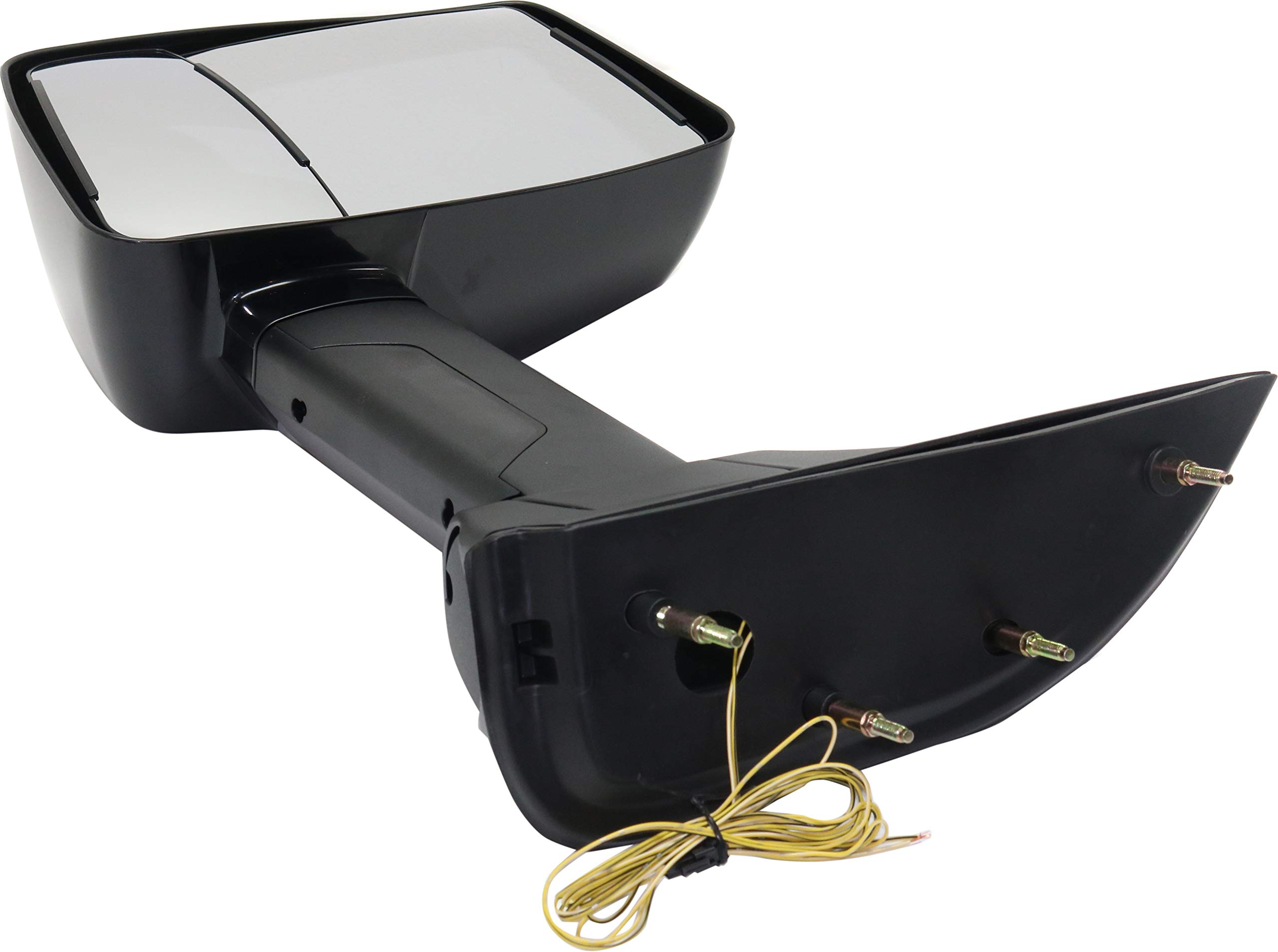 Kool Vue Mirror Set Compatible with 2003-2014 Ford E-150, 2003-2005 E-150 Club Wagon, 1992-2002 E-150 Econoline, Towing, Manual Adjust, Non-Heated, Paintable, Manual Folding, In-housing Signal Light