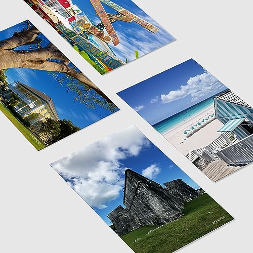 Dear Mapper Bahamas City Landscape Postcards Pack 20pc/Set Postcards From Around The World Greeting Cards for Business World Travel Postcard for Mailing Decor Gift