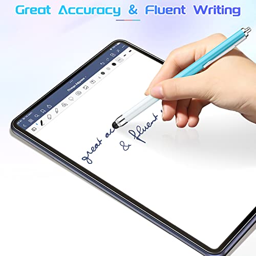 CFDXK Stylus Pens for Touch Screens,3-Pack Capacitive Stylus Compatible for iPad iPhone Tablets Samsung Galaxy with 12 Extra Replaceable Tips (Pink, Blue, Purple)
