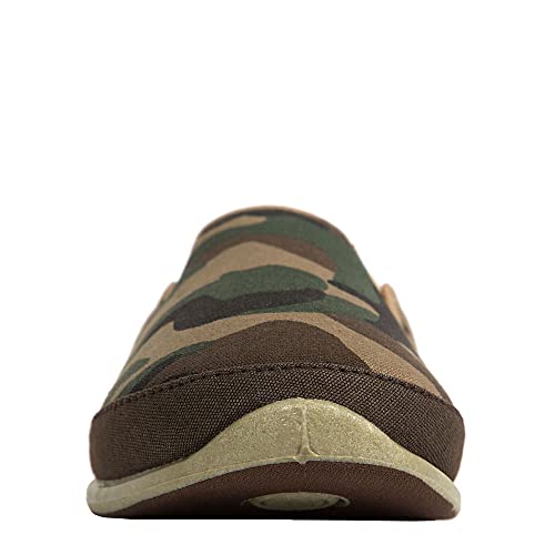 Deer Stags Boy's Lil Spike Slipper, Green/Camo, 6 Big Kid