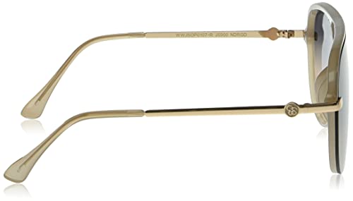 Jessica Simpson J5900 Aviator Shield Sunglasses with 100% UV Protection. Glam Gifts for Women, 140 mm, Nude & Rose Gold