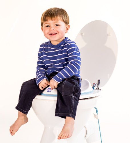 Pourty Flexi-Fit Toilet Trainer, White/Blue