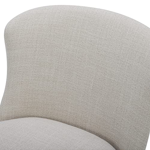 CHITA Counter Height Swivel Barstools, Upholstered Performance Fabric Bar Stools Set of 2, 26" Seat Height, Linen