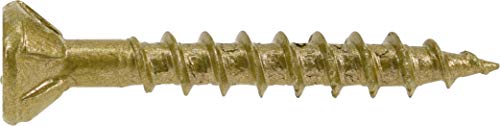 Power Pro 48594 Wood Screws, #8 x 1-1/4", Premium Outdoor Deck Screws, Rust Resistant, Epoxy Coated Bronze, 1Lb Box, 242 Pcs