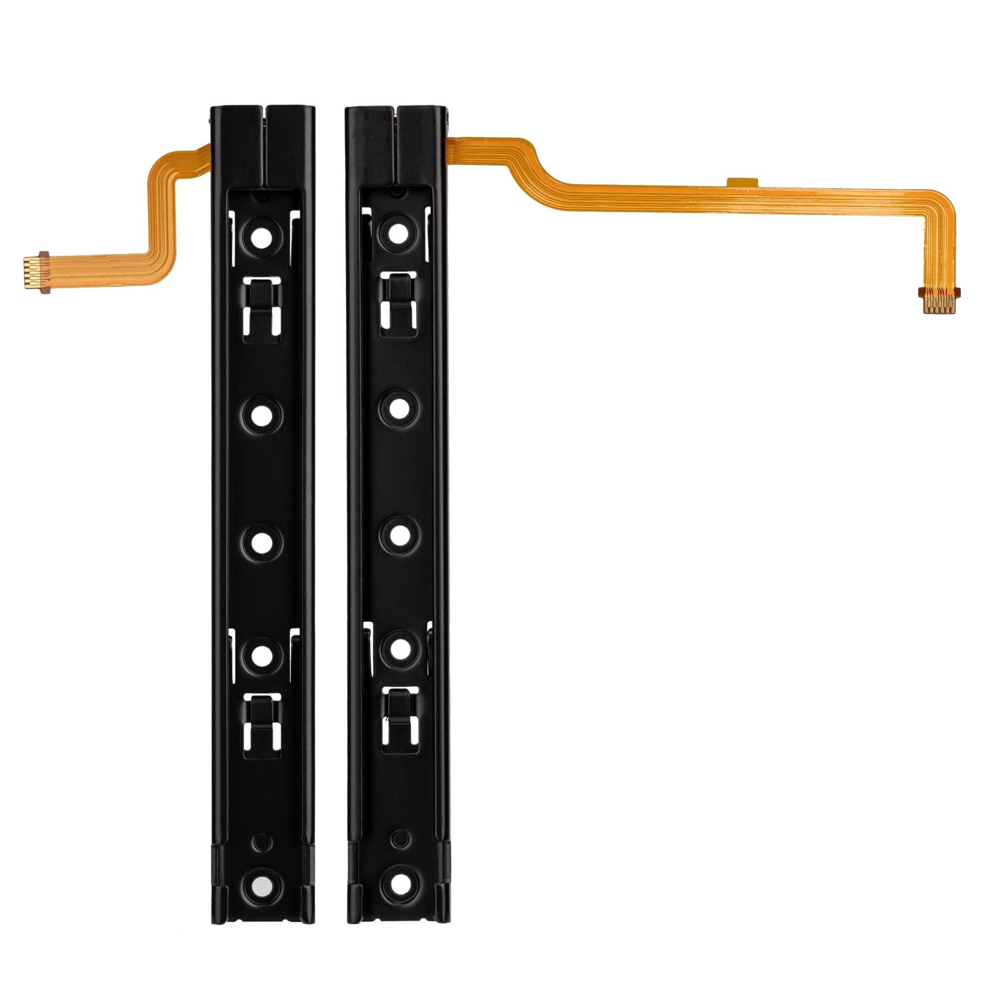 Avericht Replacement Left Slider Rail with Ribbon cable for Nintendo Switch Console, Metal Slider Bracket Replacement Part. (Left+Right)