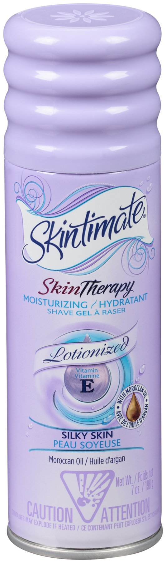 Skintimate Skin Therapy Lotionized Moisturizing Shave Gel for Women, Vitamin E and Moroccan Oil, 7 Ounce