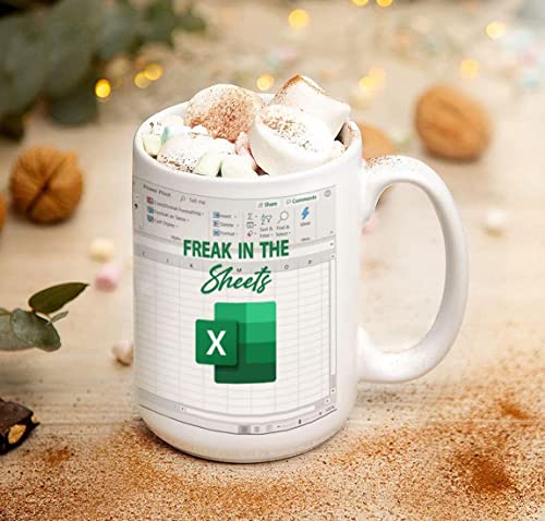 FITWICK Freak In The Sheets For Accountant Gifts coffee Mug, This Calls For A Spreadsheet Gift Coffee Mug, Accountant Gifts Mug Ceramic 11Oz