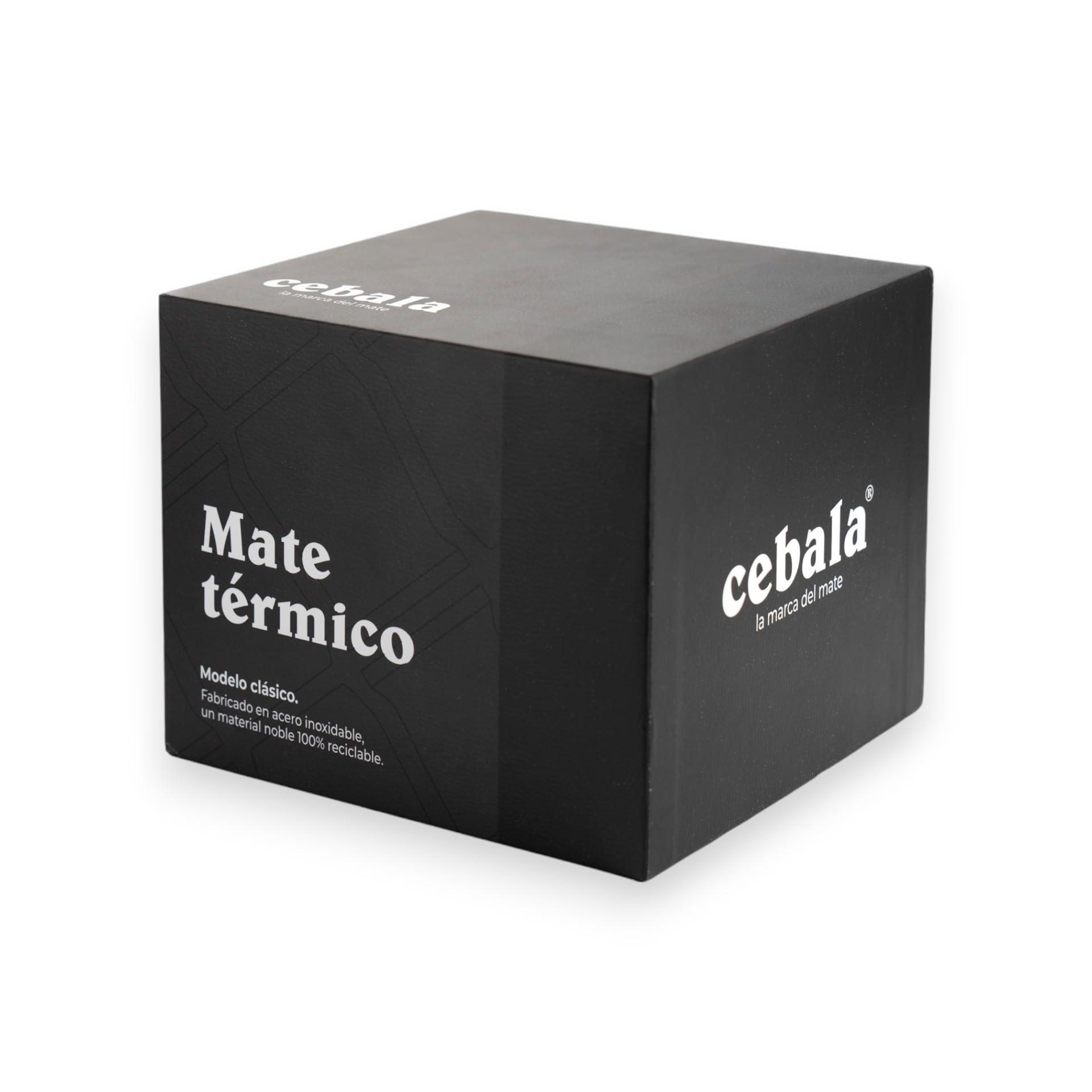 Cebala Yerba Mate Natural Gourd/Tea Cup Set (Original Mate Cup) PREMIUM QUALITY | Includes 2 Bombillas (Yerba Mate Straws to Use) & Silicon Cup & Cleaning Brush | Stainless Steel (Black)