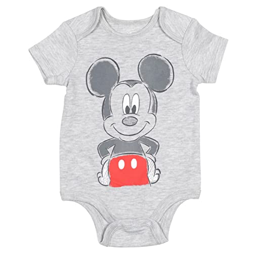 Disney Mickey Mouse Lion King Pooh Bear Tigger Stitch Baby 5 Pack Bodysuits Newborn