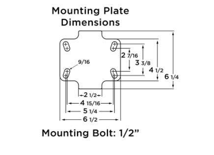 Hamilton Heavy Service Dual-Wheel Rigid Caster Part# R-HS2-8DB 8" x 2" Duralast® Polyurethane (95A) on Cast Iron Wheels with 1/2" Sealed Precision Ball Bearings - 2,700 LBS Capacity - USA Made