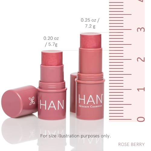 HAN Skincare Cosmetics Vegan, Cruelty-Free 3-in-1 Multistick for Cheeks, Lips, Eyes, Coral Hibiscus