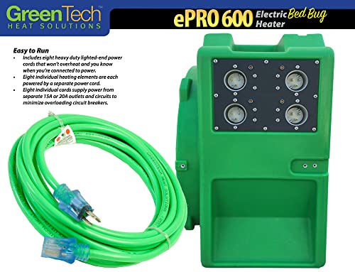 Hotel Portable Electric Bed Bug Sanitation Heater | Professional-Grade | Heat Treatment System and Equipment | Get Rid of Bugs | 26,212 BTU | ePro 600 PTAC Hotel Bundle Package for 600 Sq Foot Room
