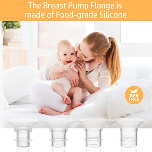 Flange Insert 15mm, Compatible with S9/S12/S9Pro/S12Pro Wearable Breast Pump Parts Replace, Pump Shield/Flange Insert to Reduce 24mm Down to 15mm
