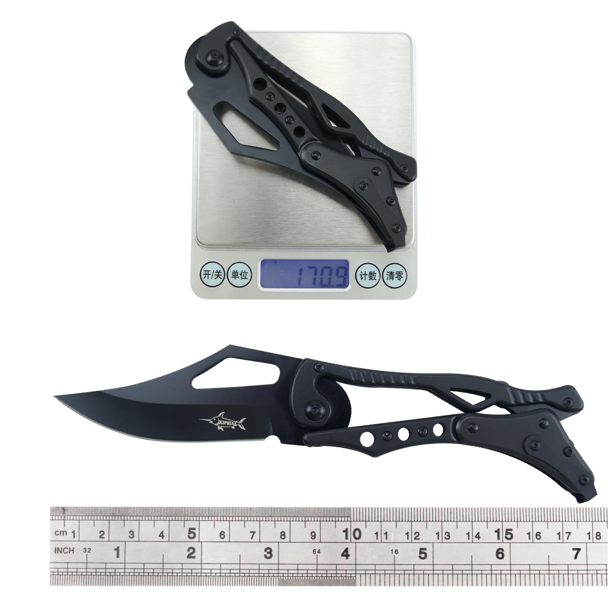 XIPHIAS Mechanical Creativity Pocket Folding Knife,9CR18 Steel Blade - 8.5" Total