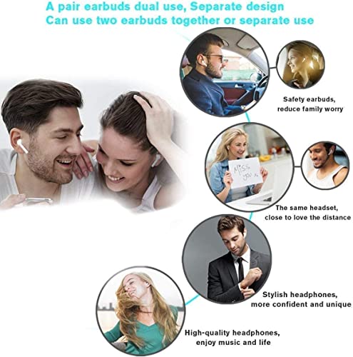 CSL-Computer Wireless Earbuds Air Buds PodsBluetooth 5.3 Headphones Noise Cancelling Bud Pro Stereo Ear pods in-Ear Built-in Mic IPX7 Waterproof for iPhone/Samsung/Android WhiteairPods (Rro12)