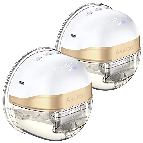Double Wearable Breast Pump,Portable Wearable Hands Free Breast Pump 1500mAh Electric Breastfeeding Pump with 4 Mode & 21 Level Pumping On The Go