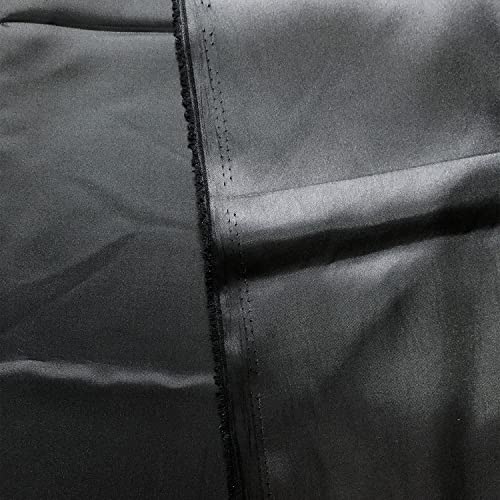 HOTGODEN Satin Fabric:2,5 Yards Black Solid Silky Satin Fabric by The Yard 60" Wide for Wedding, Bridal, Decoration, Fashion, Apparel Crafts