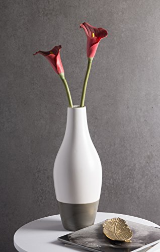 DII 3 Piece Artificial Cala Lily - Natural Silk Flowers for Bridal Bouquet, Home Decoration, DIY, Arts & Crafts Project, Garden, Office Decor, Centerpiece Décor - Red