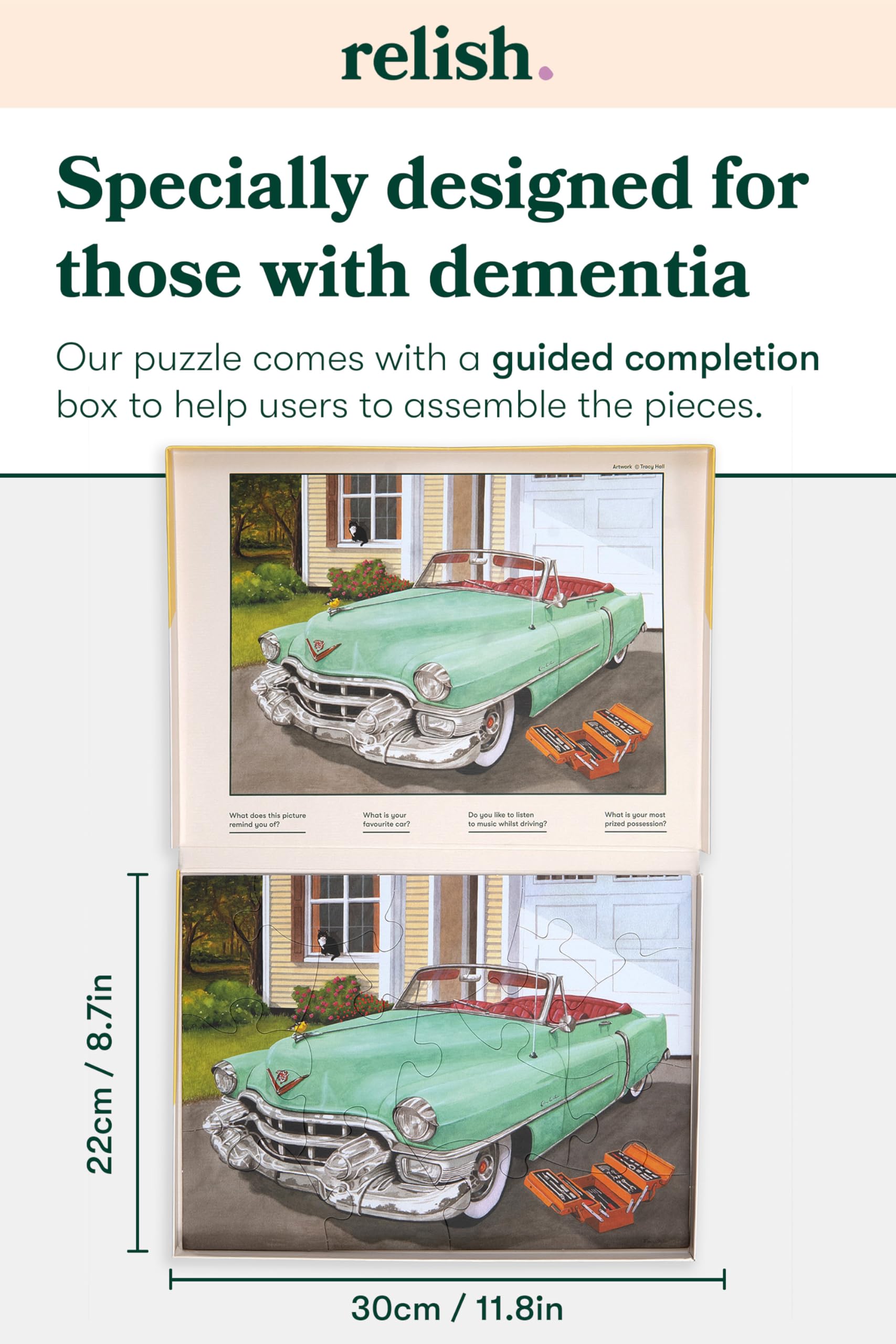 Relish Large Piece Puzzles for Seniors, 13 Piece Prized Possession Jigsaw Puzzle, Dementia Products for Elderly