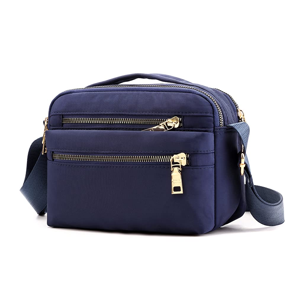 JIANLINST Small Crossbody Purses for Women Multi Pocket Casual Crossbody Bag Cellphone Wallet Purse Shoulder Bag Dark blue