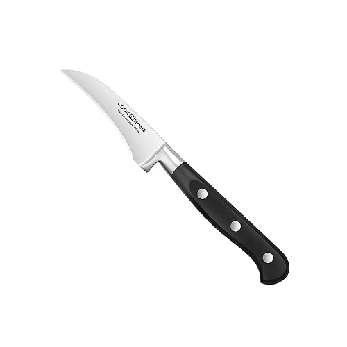 Cook N Home Kitchen Knife Set with Bamboo Storage Block 15-Piece, High Carbon Stainless Steel Blade, Black