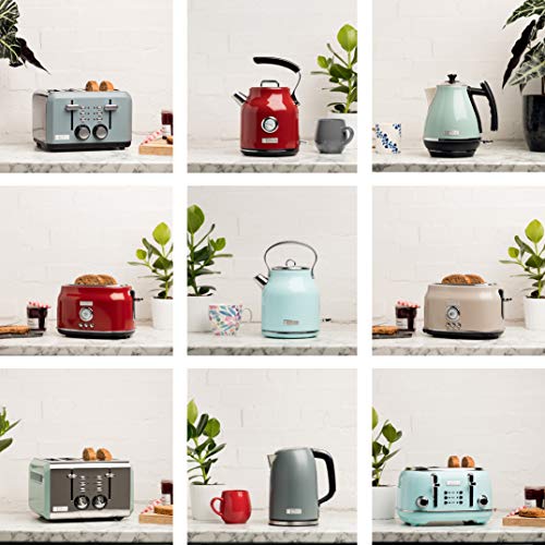 Haden Dorset Stainless Steel Electric Kettle - 1.7L (7 Cup) Tea Kettle with Auto Shut-Off and Boil-Dry Protection - Putty