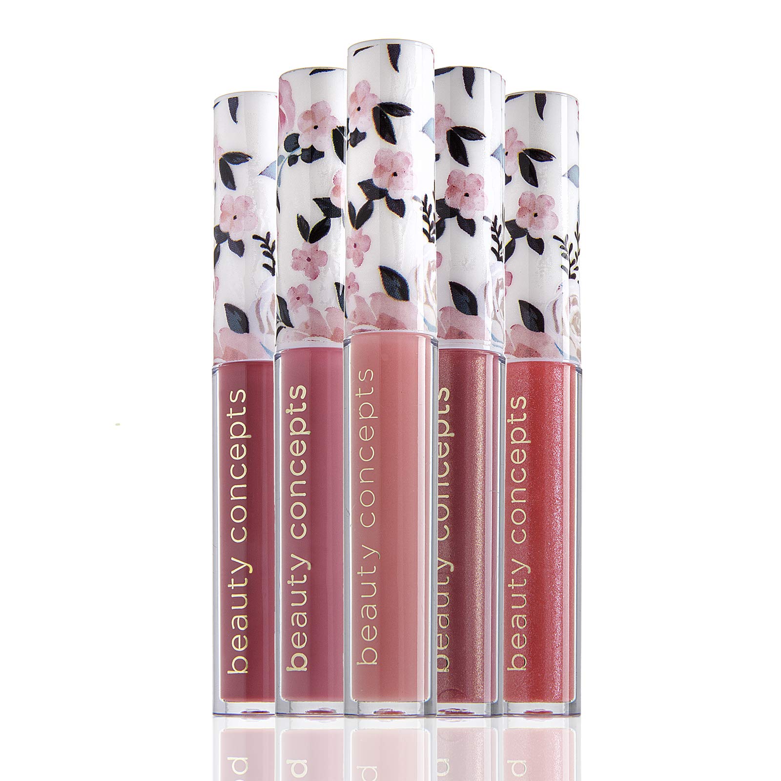 Beauty Concepts Lip Gloss Collection – Shimmering, Glossy Lip Makeup Set for a Radiant Finish, Pink and Red Collection