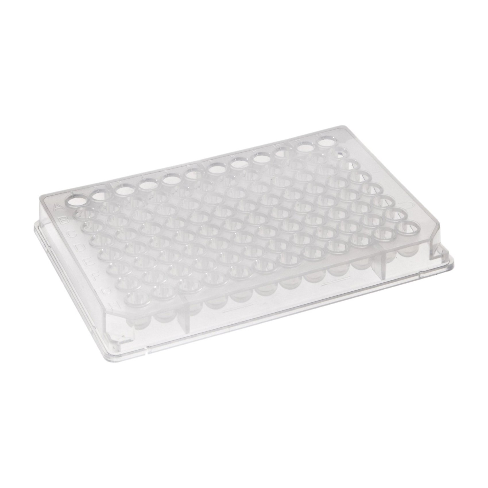 Corning 9018 Polystyrene Flat Bottom 96 Well High Bind Clear Microplate, Without Lid (Case of 100)