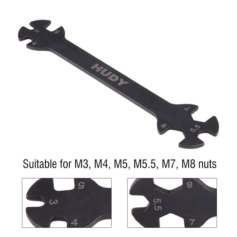 Dilwe Metal Wrench for RC Car, Remote Control Model Toy Tool Multi-function Wrench for RC Car