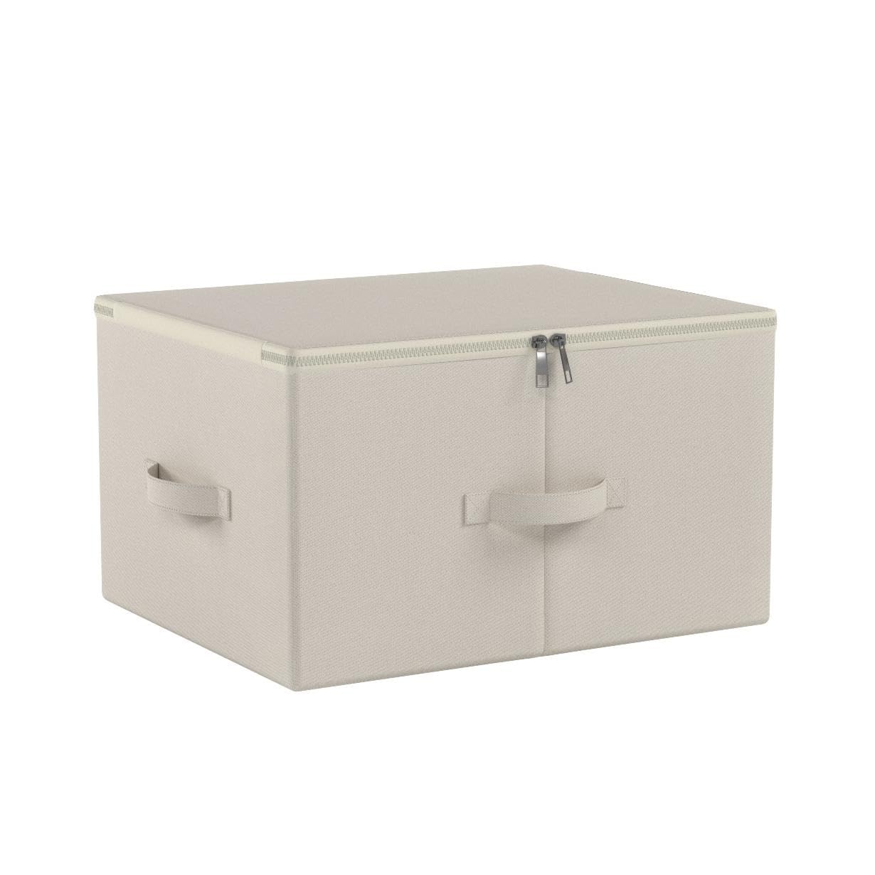 iwill CREATE PRO Collapsible Rigid Storage Bins with Lid, Shelves Clothes Storage Cubes, Tide Up Your Wardrobe, Beige, Set of 2