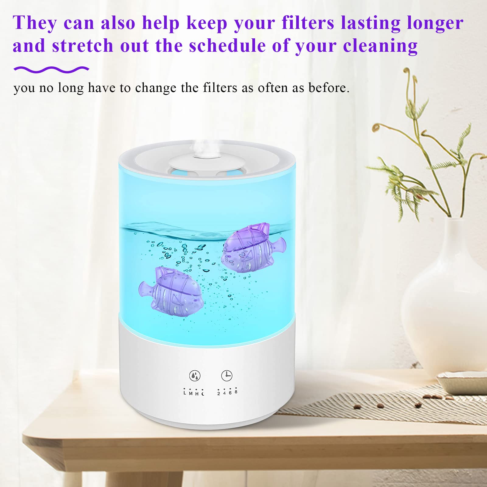 Replacement Humidifier Tank Cleaner for WARM/COOL Mist Humidifiers/Drop/Droplet/Adorable/Tanks and Fish Tanks - 12 Pack