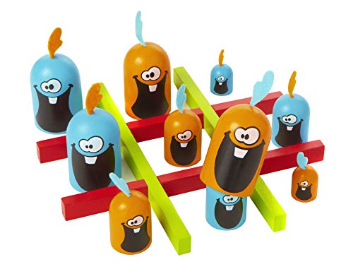 Gobblet Gobblers Fun Strategy Board Game - Award Winning Kids and Family Friendly Educational Board Game by Blue Orange Games- The Original Game, All Wooden - 2 Players for Ages 5+.
