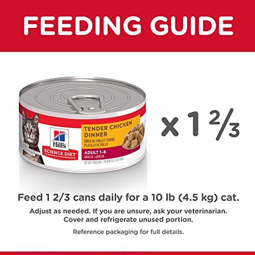 Hill's Science Diet Canned Wet Cat Food, Adult, Tender Chunks & Gravy Recipes, 5.5 oz. Cans, 24-Pack