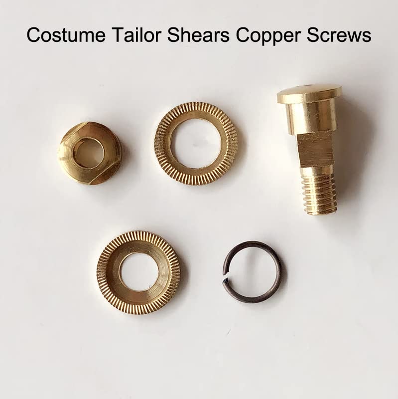 TorSor 3 Pack Tailor Scissors Pivot Bolt and Nut Replacement Central Axis Shaft Assembly Screws for 8/9 inch Sewing Scissors Fabric Scissor Sewing Shears Repair Parts