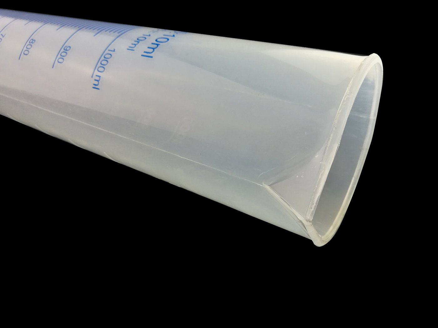 Winterworm® 1000ml Transparent Plastic Graduated Cylinder for Laboratory Tests