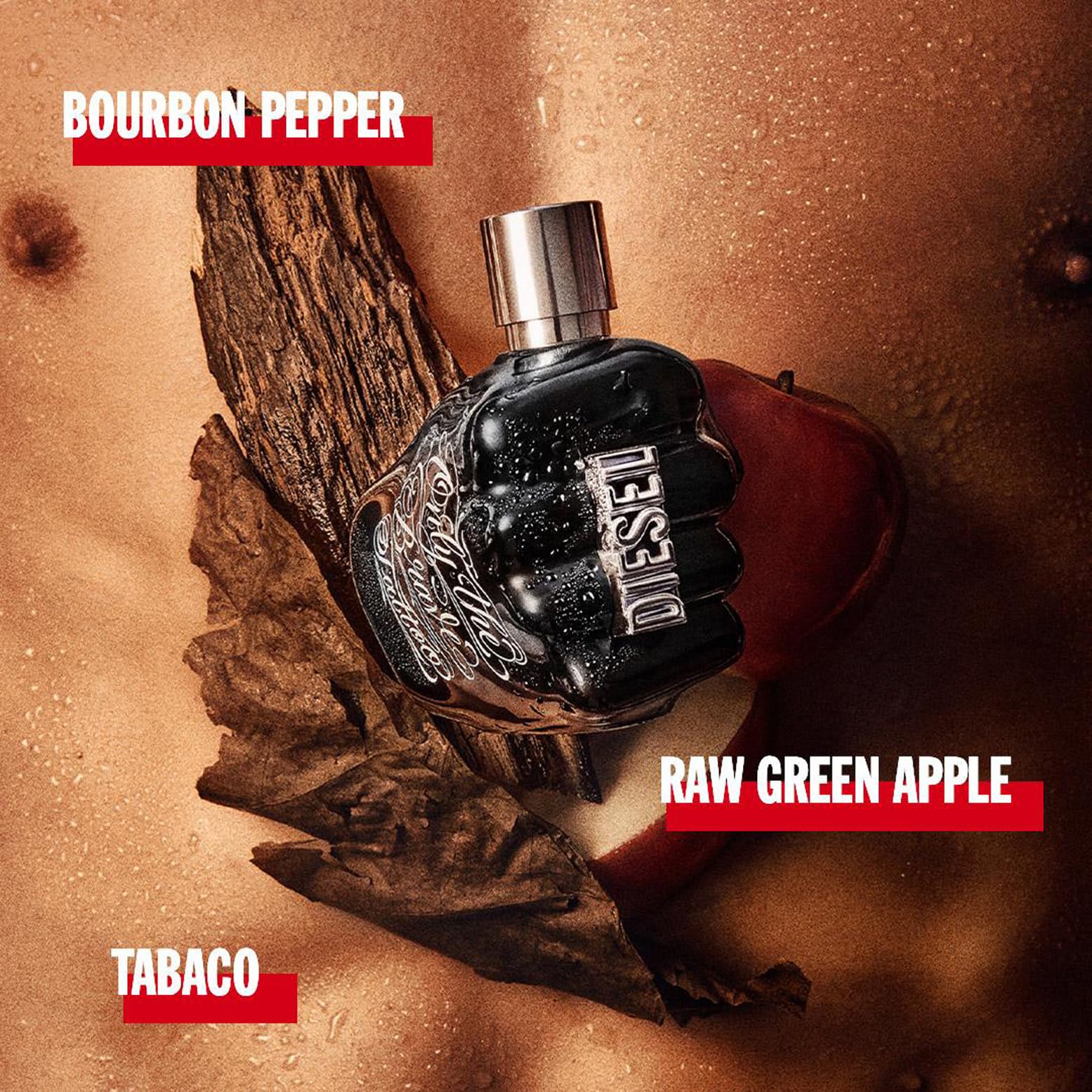 Diesel Only The Brave Tattoo, Eau de Toilette for Men, Woody Scent With Notes of Citrus, Sage, Pepper & Tobacco, 4.2 Fl. Oz.