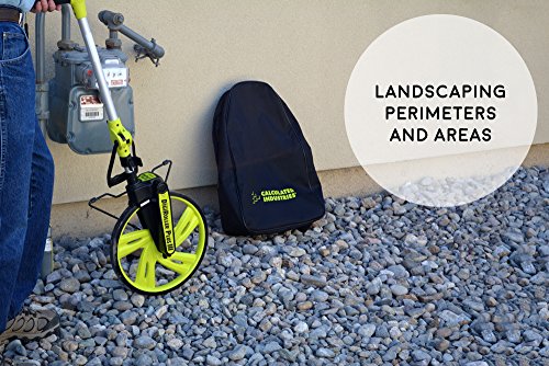 Calculated Industries #6575 DigiRoller Plus III 12.5 Inch Estimators Electronic Distance Measuring Wheel with Large Backlit Digital Display; Measure in Feet, Inches, Meters, Yards; FREE Carrying Pack