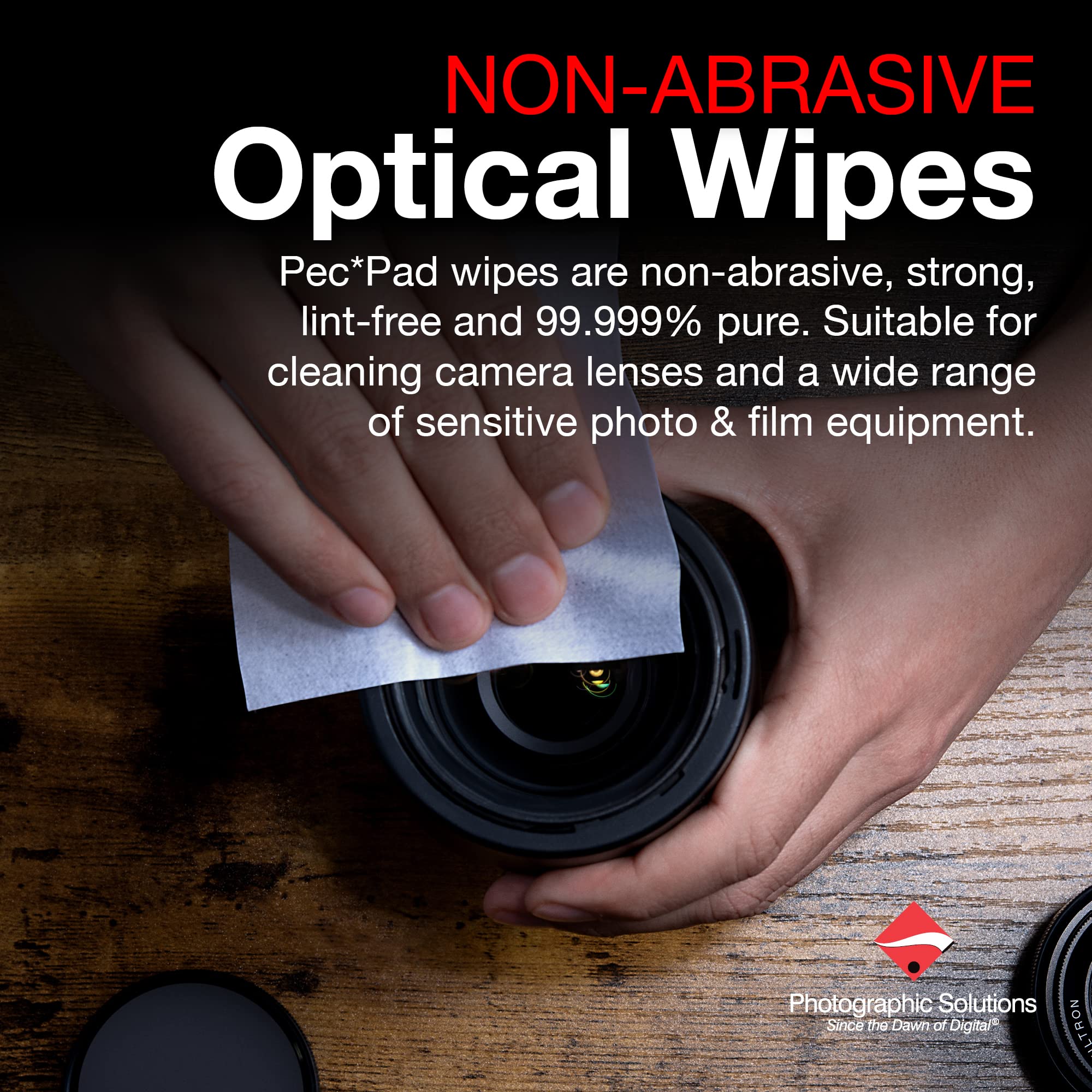 PEC-PAD Lint Free Wipes 4βx4β Non-Abrasive Ultra Soft Cloth for Cleaning Sensitive Surfaces like Camera, Lens, Filters, Film, Scanners, Telescopes, Microscopes, Binoculars. (100 Sheets Per/Pkg) 4-Pack