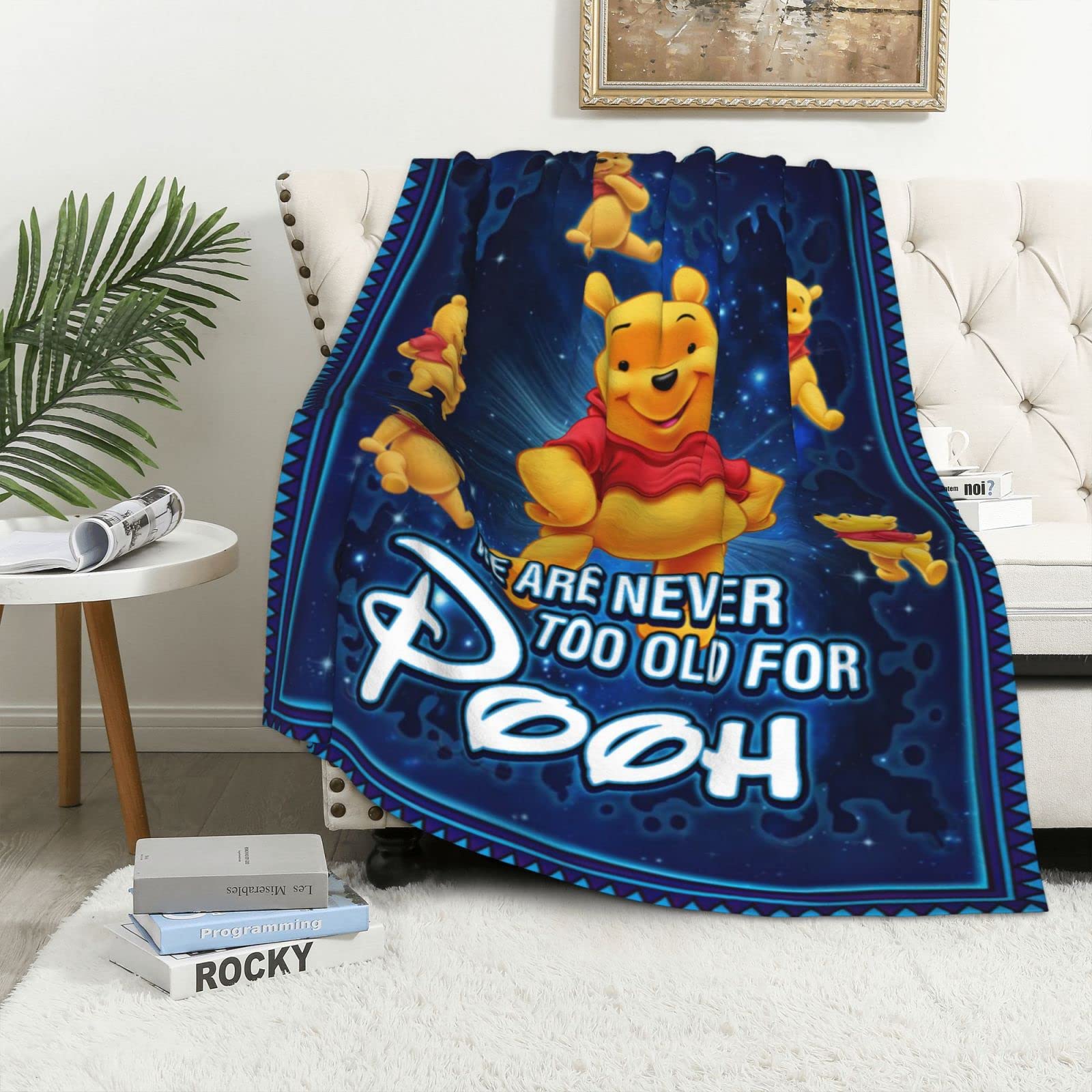 EVAGMG Cute Blanket Boys Girls Blankets Flannel Fleece Bear Throw Best Friend Super Soft Cozy Warm Plush Bedding 60''x50'' Cartoon#-2
