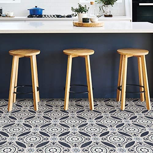 FloorPops FP2484 Sienna Peel & Stick Floor Tiles, Grey