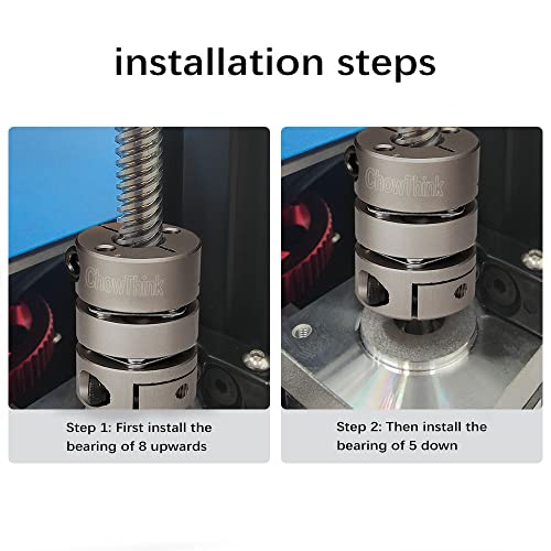 Double-Diaphragm Damping Shaft Couplings 5mm to 8mm Aviation Aluminum Alloy for All 3D Printer Such as CR-10S Ender 3 PRO and CNC Machine(2PCS)