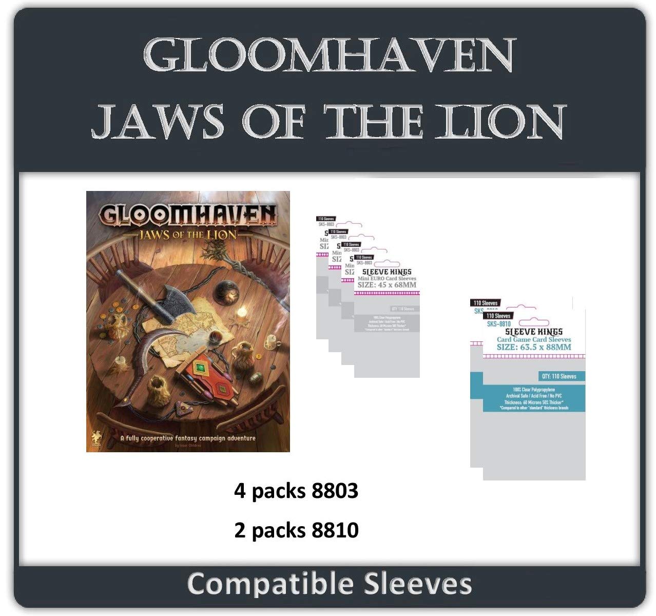 Gloomhaven: Jaws of The Lion Compatible Sleeve Bundle (8803 X 4 + 8810 X 2)