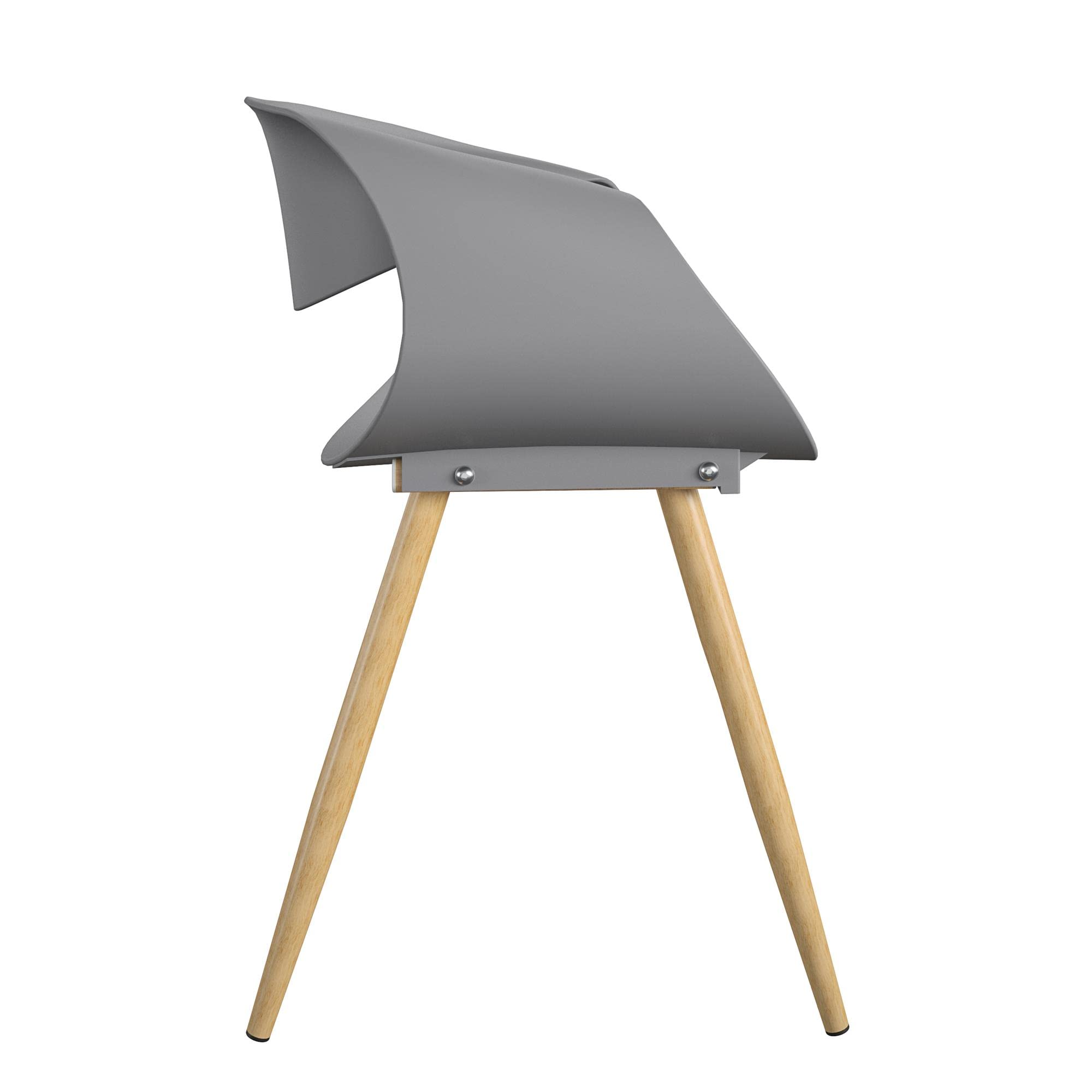 COSCO Outdoor/Indoor Resin Ribbon Chair, 2-Pack, Gray