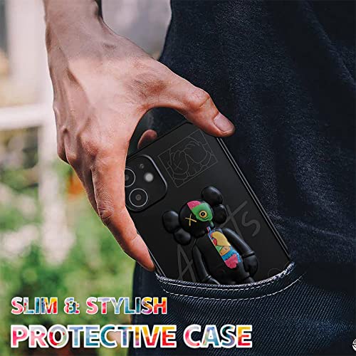 DOWINTIGER Cool iPhone 11 Case for Boys Men, Kawaii 3D Cartoon Street Fashion Shockproof Protection TPU and IMD Protective Designer Case for iPhone 11 - Black