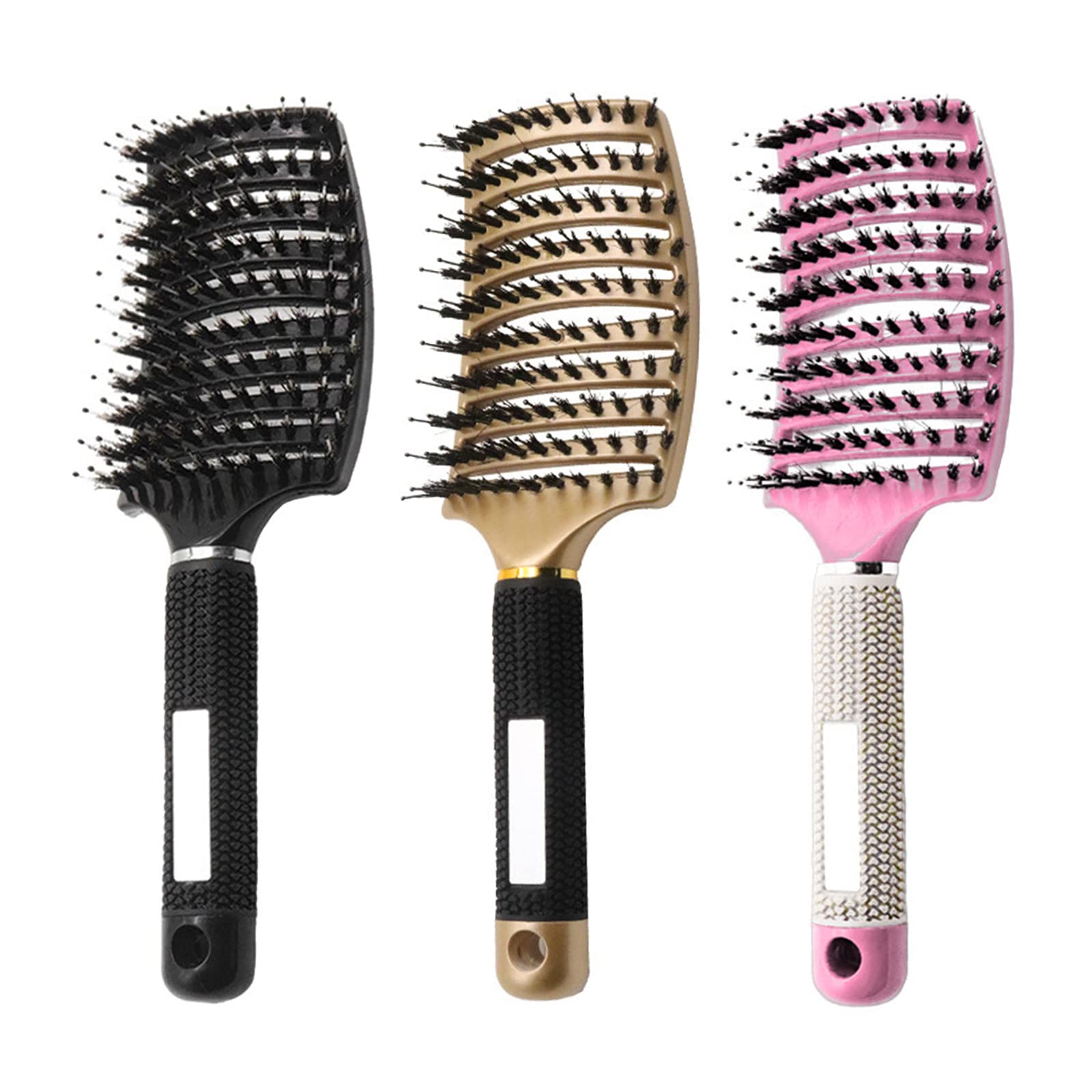 Curved Hair Brush and 3 Packs of 9.8 Inches Hair Brush,Kangsanli Professional Hairstreaq Detangling Brush for Women Men Best Brush for Tangled Hair for Wet Dry Curly Thick Straight Hair